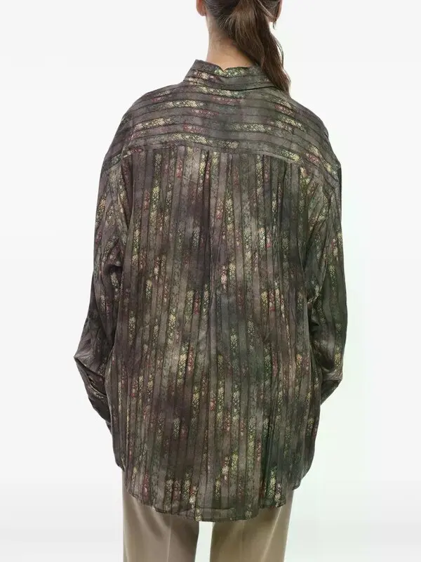 Y/project Floral-print Striped Shirt