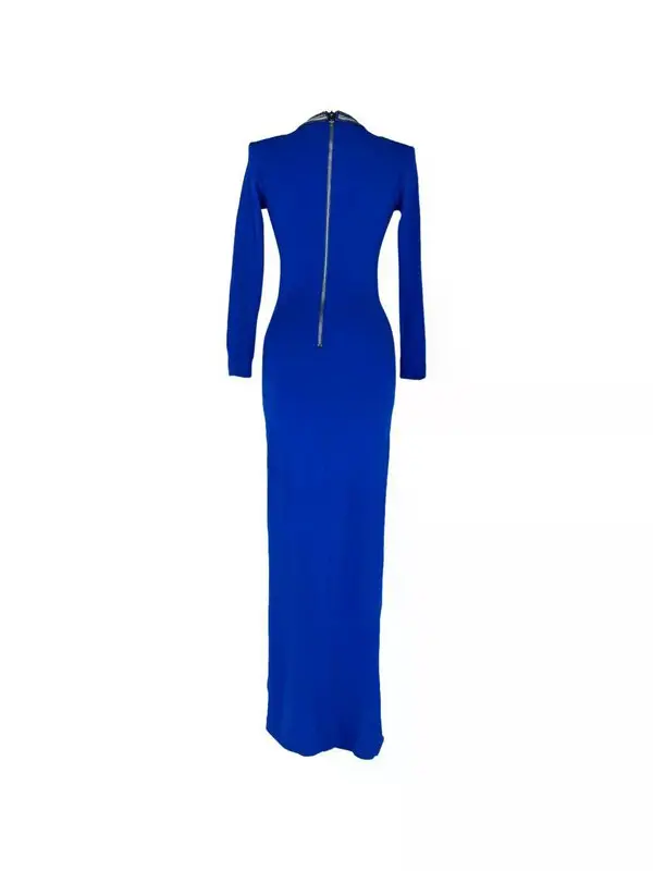 Balmain Crystal-embellished Wrap-effect Maxi Dress