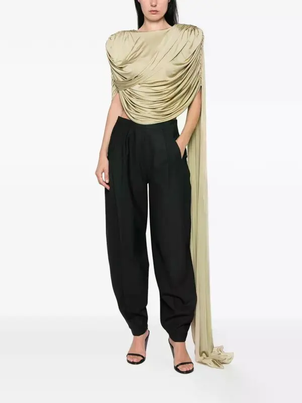 DARKPARK Taylor Button-embellished Pleated Trousers - Black