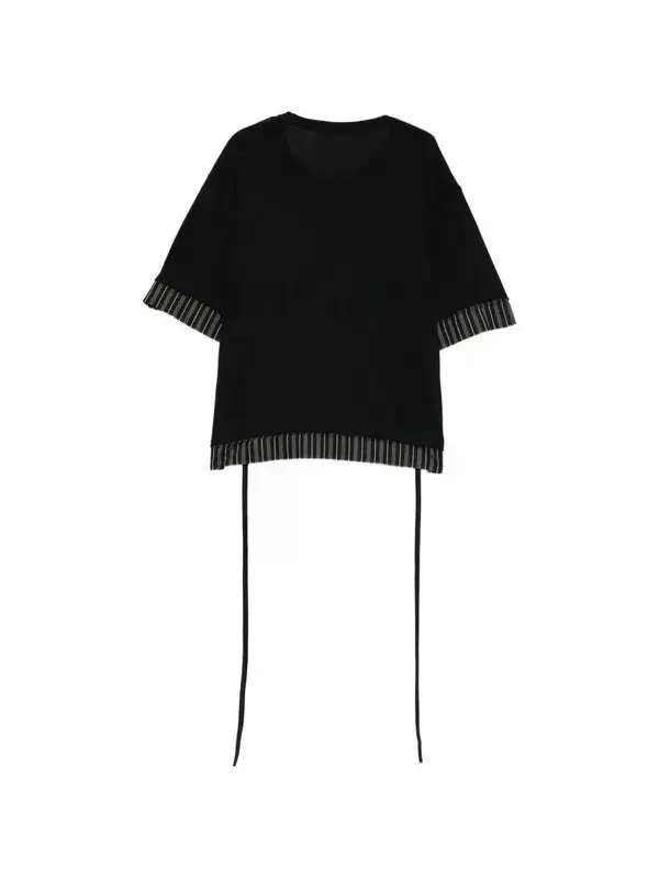 ANN DEMEULEMEESTER Striped-trim T-shirt