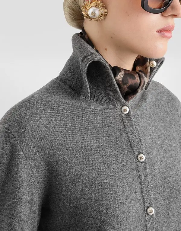 Dolce & Gabbana Cardigan C/bottoni Sweaters And Cardigans Gray
