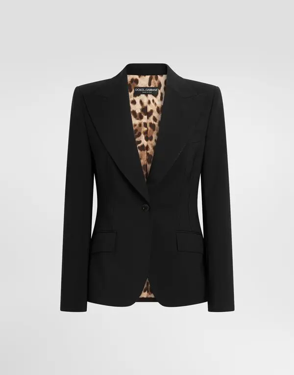 Dolce & Gabbana Turlington Single-breasted Jacket In Micro-ribbed Fabric Blazers