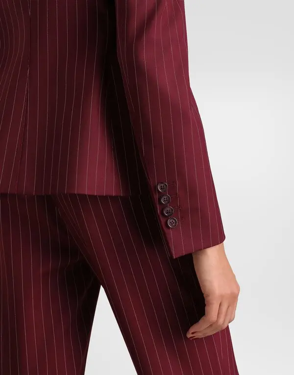 Dolce & Gabbana Turlington Single-breasted Pinstripe Wool Jacket Blazers Wool