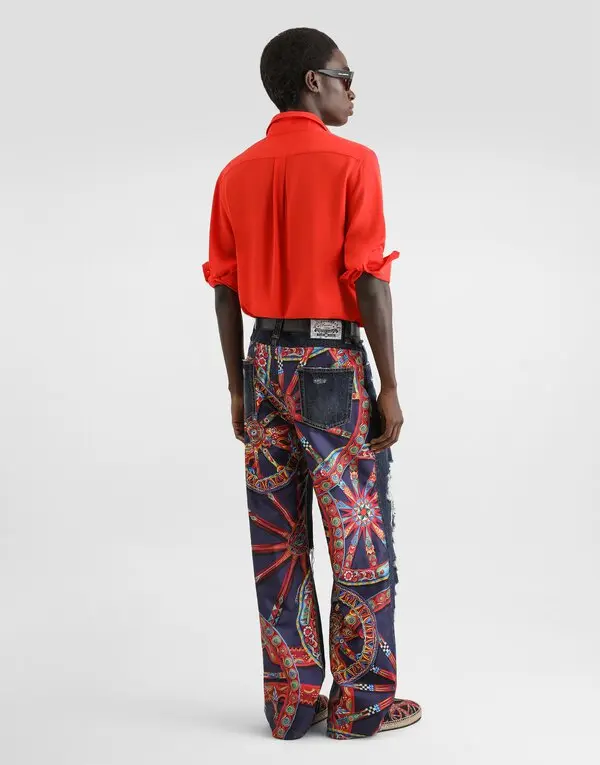 Dolce & Gabbana Crêpe De Chine Silk Martini Shirt Shirts