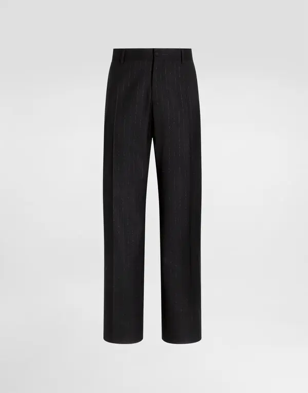 Dolce & Gabbana Pinstriped Wool Trousers - Multicolor