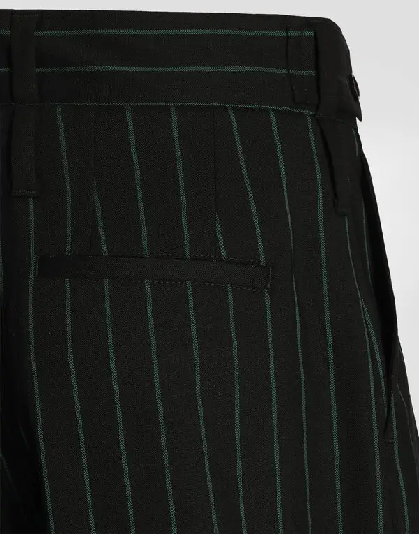 Dolce & Gabbana Pinstripe Wool Trousers Pants And Shorts Multi-colored