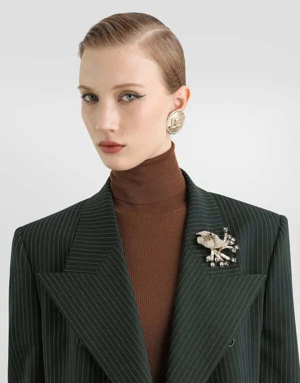 Dolce & Gabbana Linda Single-breasted Jacket In Pinstripe Wool Blazers Multi-colored