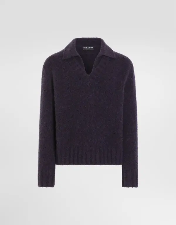 Dolce & Gabbana Alpaca Blend Pullover Sweater - Grey