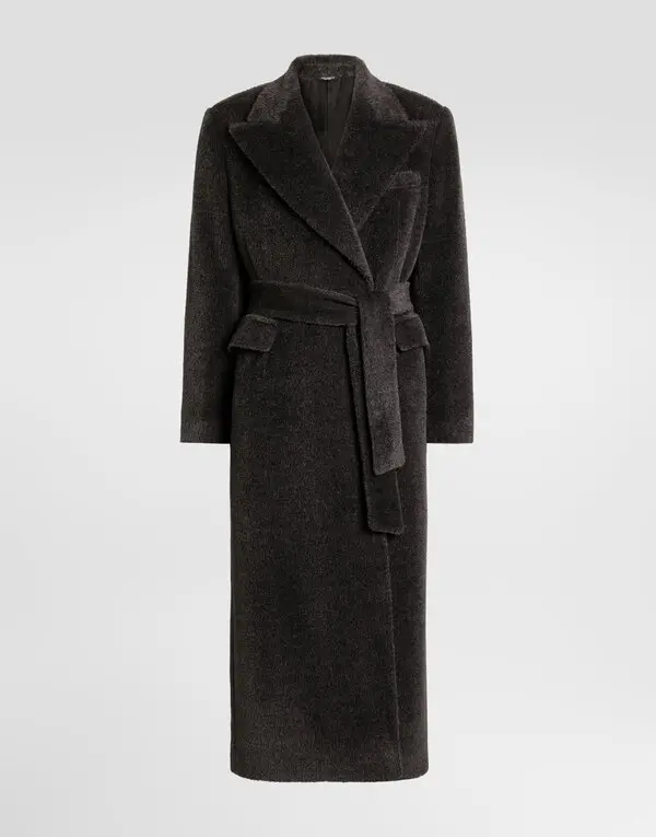 Dolce & Gabbana Alpaca Double-breasted Coat - Grey