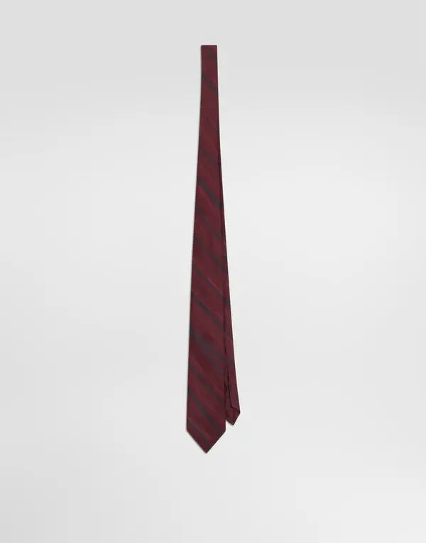 Dolce & Gabbana Striped Twill Neck Tie - Multicolor