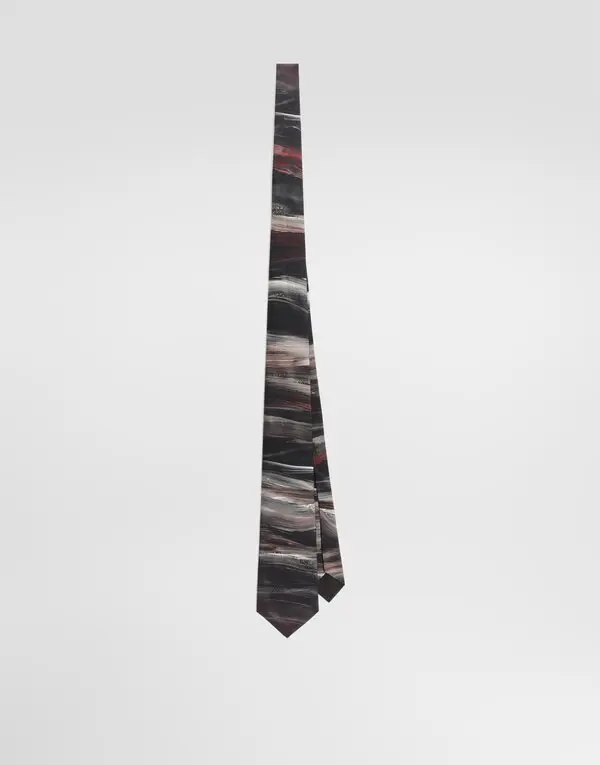 Dolce & Gabbana Abstract-print Silk Neck Tie - Multicolor