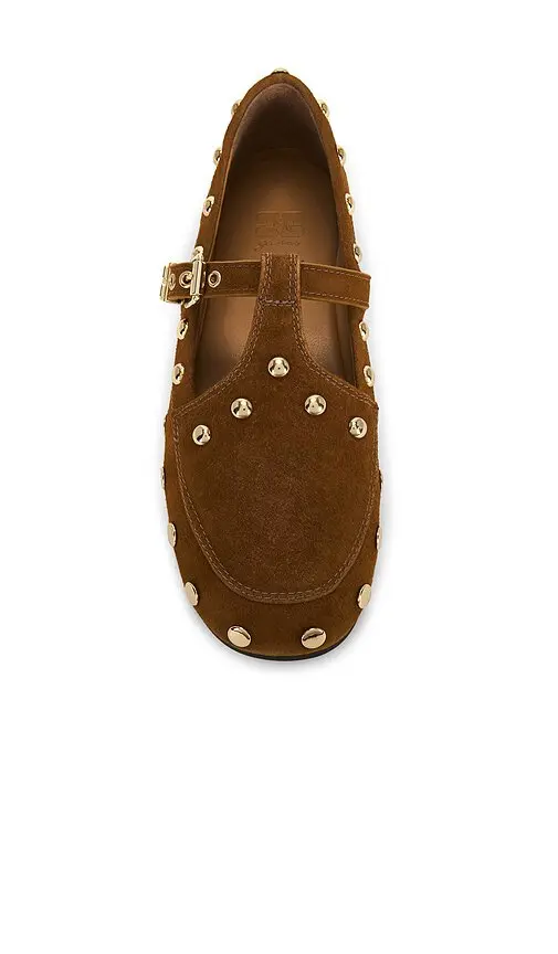 GANNI Mary Jenny Studs Flat In . Also - Brown