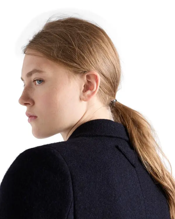 Prada Double-breasted Shetland Wool Coat