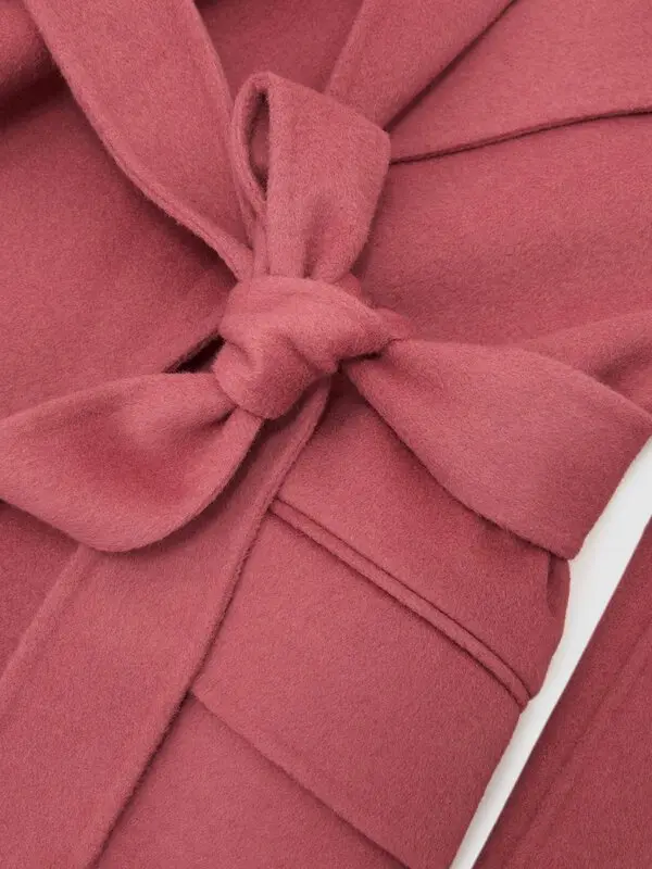 REISS Wool-blend Double-breasted Blind-seam Coat - Pink