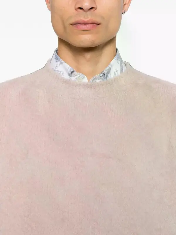 ROBERTO COLLINA Brushed Crew-neck Sweater
