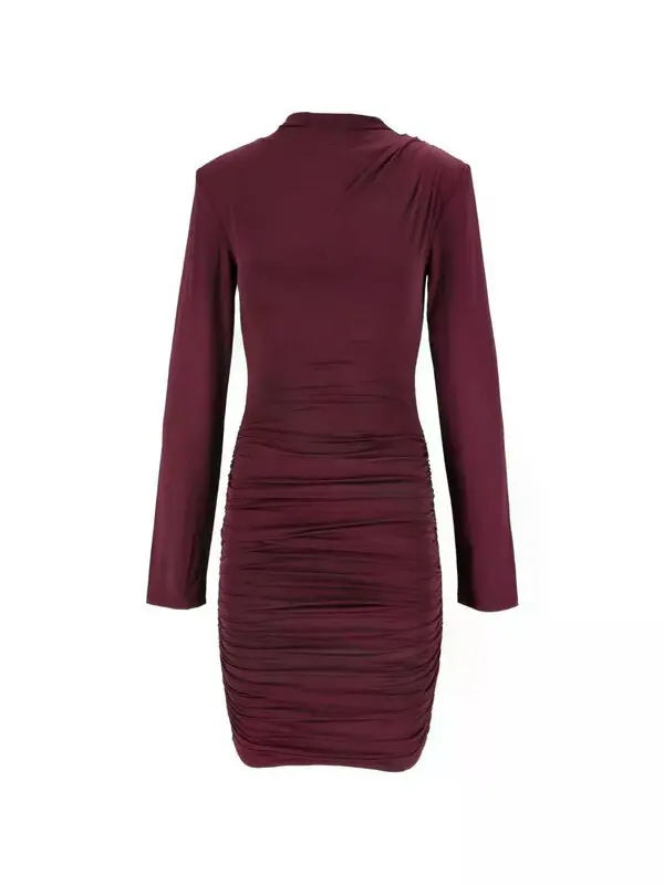 ROTATE BY BIRGER CHRISTENSEN Drapey Mini Dress Bordeaux