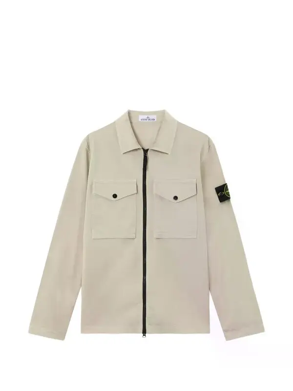Stone Island 1200010 Stretch Organic Cotton Satin Overshirt