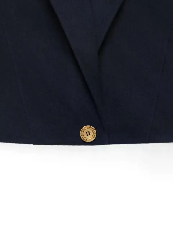 Givenchy Cropped Coat In Double-face Wool And Cashmere