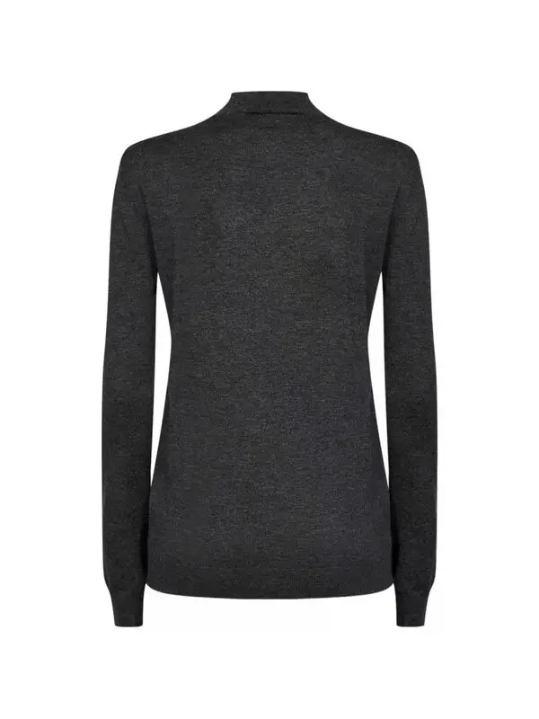 JIL SANDER Pleated Mock-neck Sweater