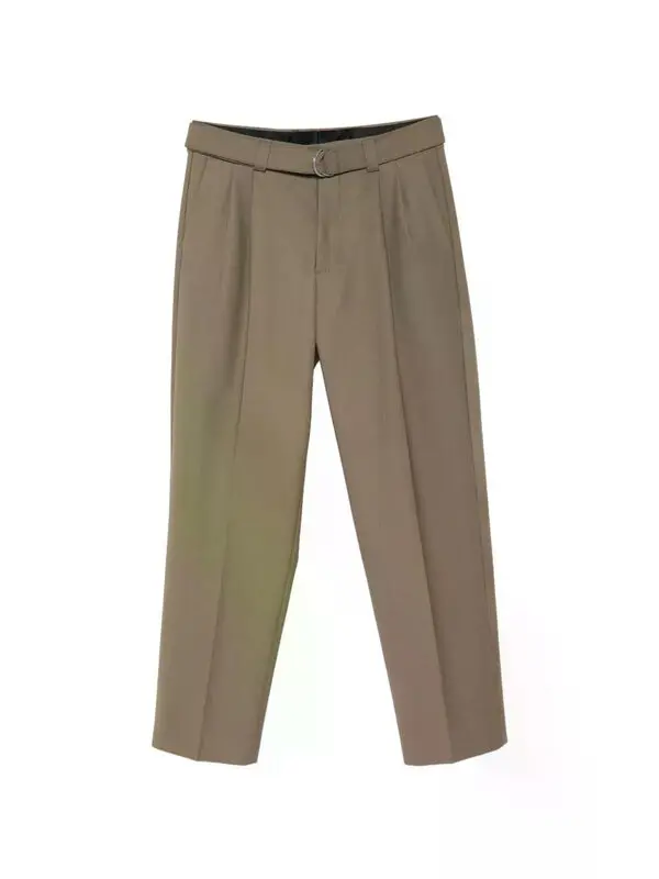 ERALDO Belted Pleated Trousers - Brown