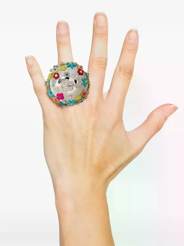 YVMIN Floral-embellished Apple-shaped Ring