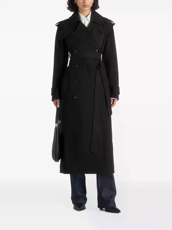 Manière De Voir Tailored Trench Coat With Double Belt