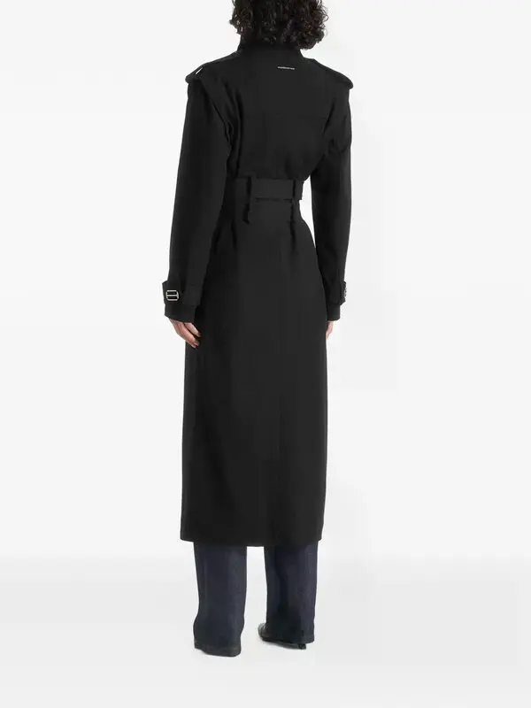 Manière De Voir Tailored Trench Coat With Double Belt