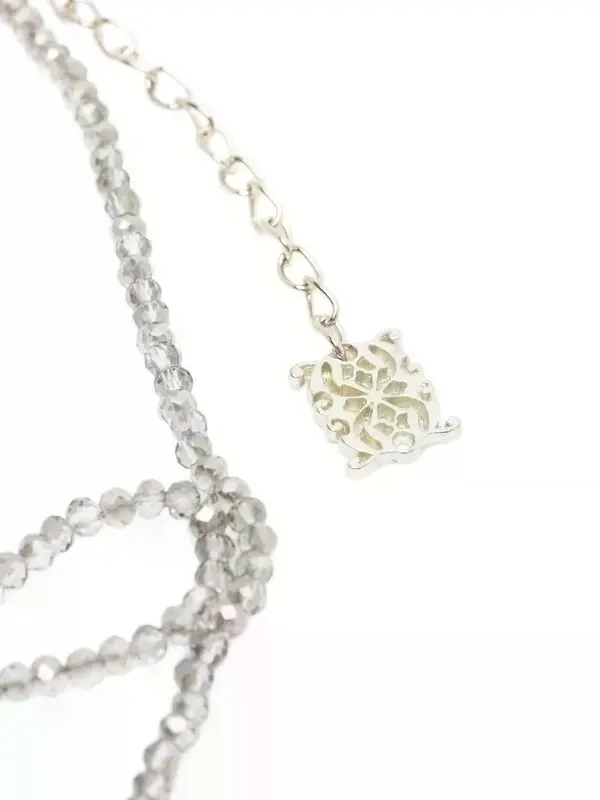 PANICALE Layered Beaded Necklace - Silver