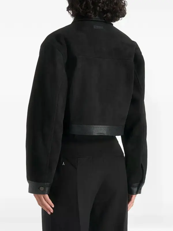 Manière De Voir Denise Suede & Pebbled Leather Jacket
