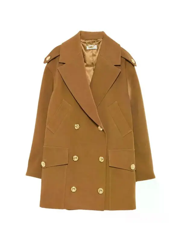 Elisabetta Franchi Double-breasted Epaulette Coat