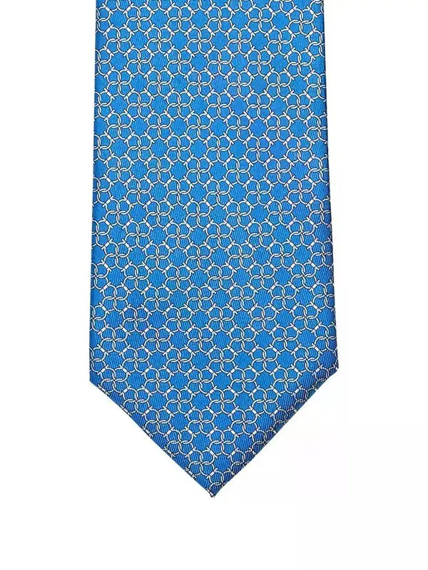 FERRAGAMO Print Neck Tie - Blue