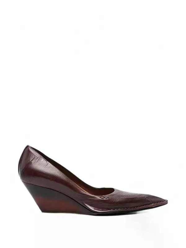 CAPASA MILANO Pointed-toe Wedge Pumps