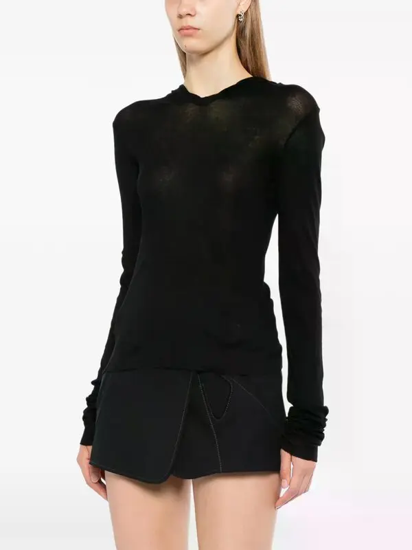 Rick Owens Long Sleeve Sheer Top
