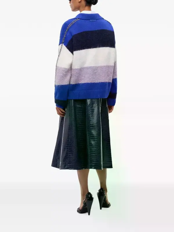 Pinko Striped Stud-embellished Sweater