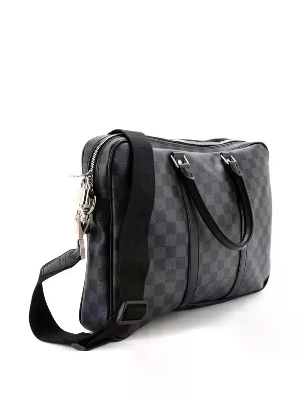 LOUIS VUITTON Porte-documents Voyage Briefcase Damier Graphite Pm - Black
