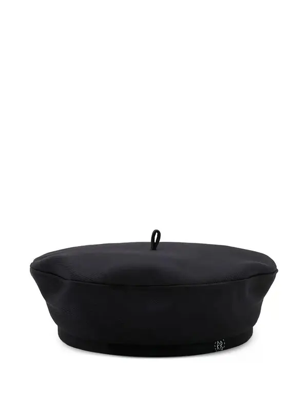 Ruslan Baginskiy Monogram-embroidered Beret - Black