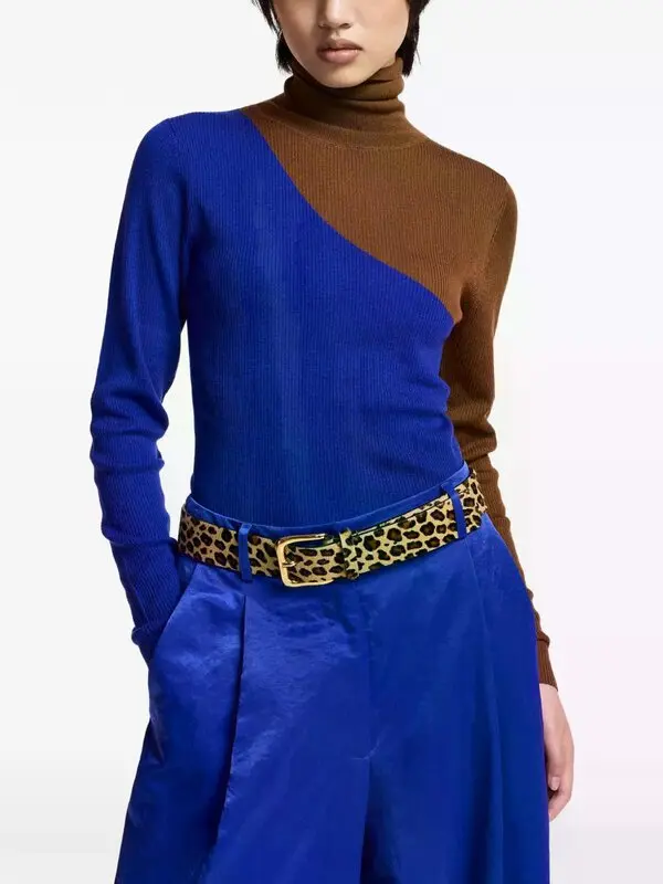 Essentiel Antwerp Ribbed-knit Two-tone Sweater