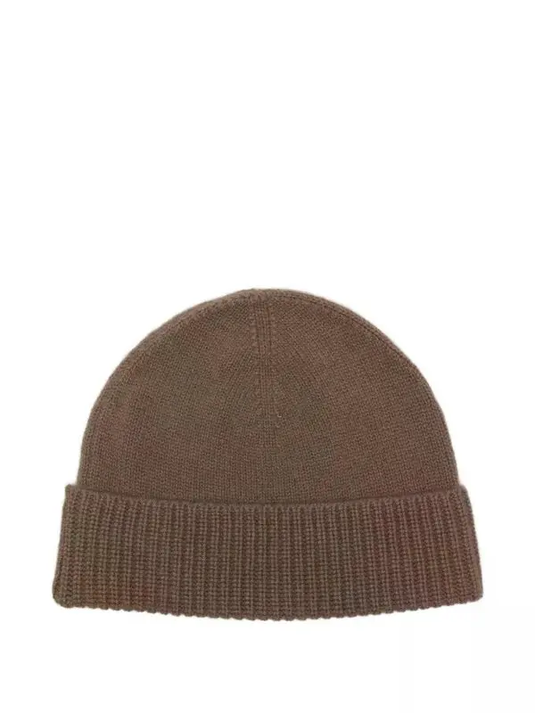 JOSEPH Ribbed-knit Beanie Hat - Brown