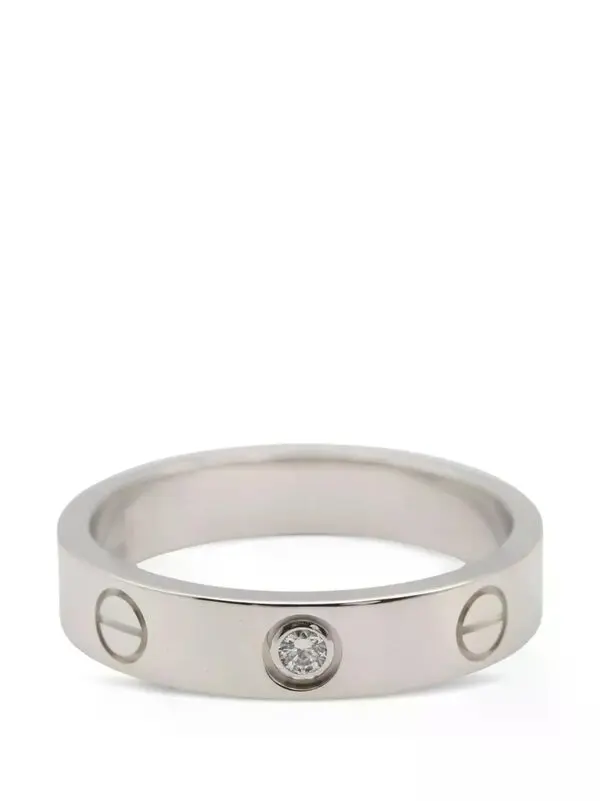 Cartier Mini Love Diamond Ring - Silver