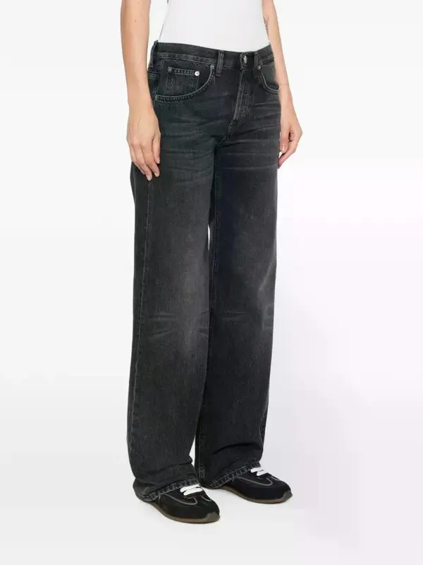 DONDUP Jacklyn Faded-effect Wide-leg Jeans - Black