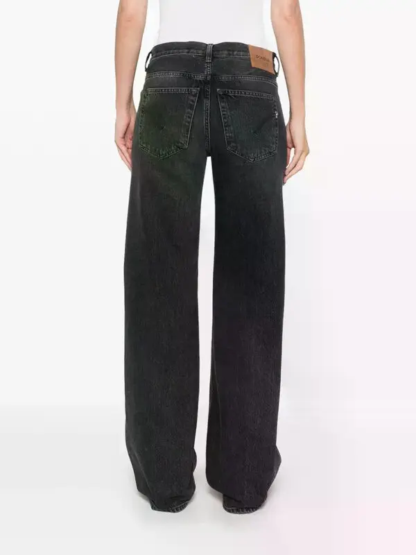 DONDUP Jacklyn Faded-effect Wide-leg Jeans - Black