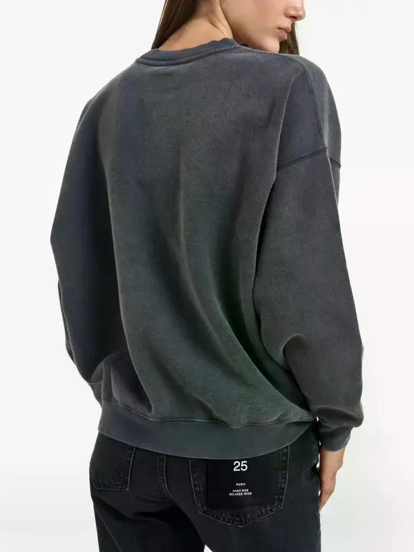 ANINE BING Logo-print Drop-shoulder Sweater