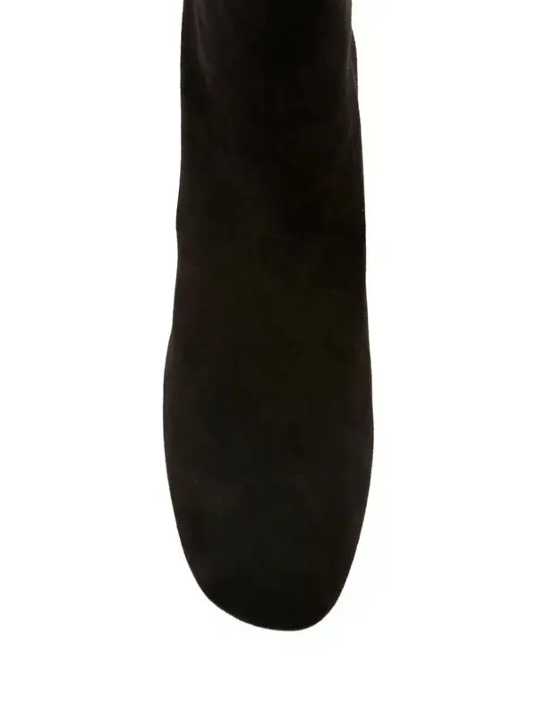 TOTEME Suede Ankle Boots - Black