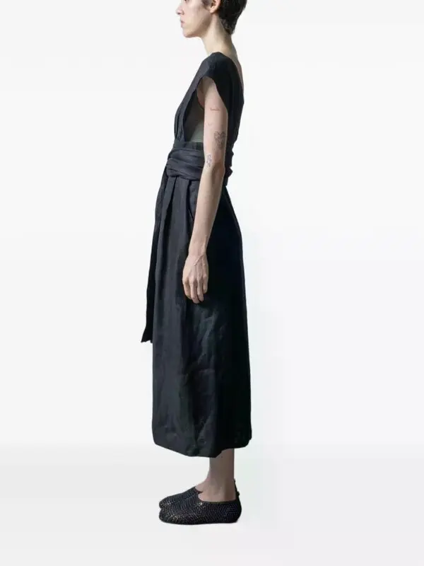 MULLER OF YOSHIOKUBO Button-down Belted Midi Dress