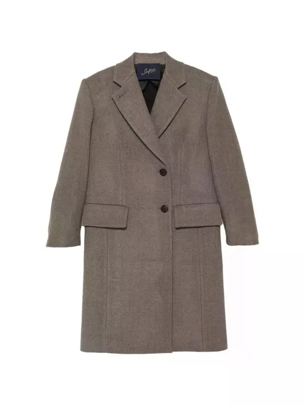 Seafarer Double-breasted Belted Coat - Grey