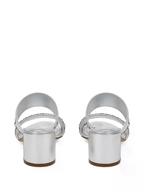 FERRAGAMO Gancini Chain Leather Sandals