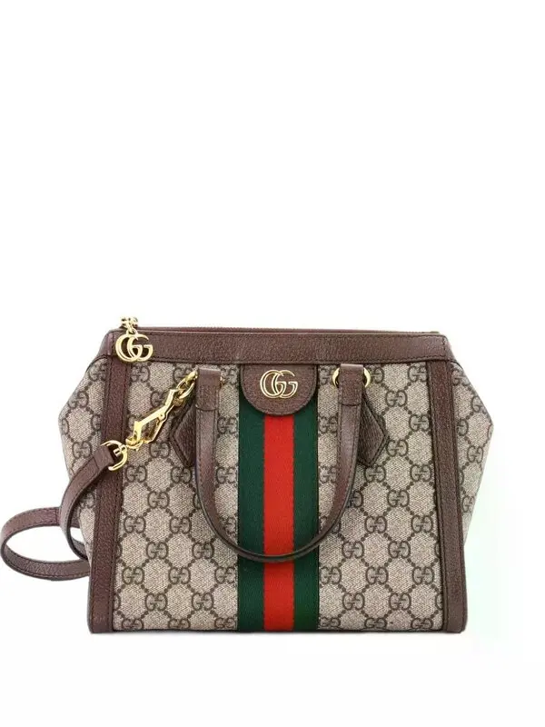 Gucci Ophidia Top Handle Gg Coated Canvas Small Tote Bag