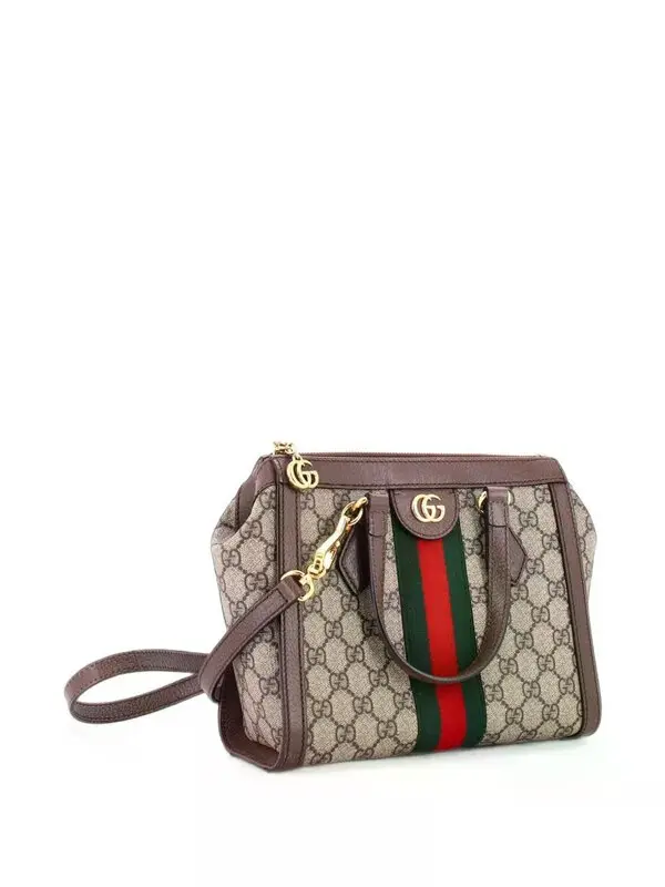 Gucci Ophidia Top Handle Gg Coated Canvas Small Tote Bag