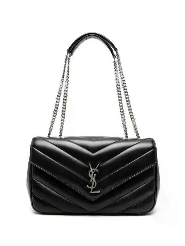 Saint Laurent Medium Loulou Matelassé Leather Shoulder Bag - Black