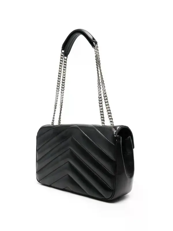 Saint Laurent Medium Loulou Matelassé Leather Shoulder Bag - Black